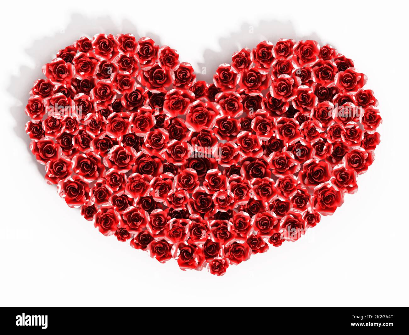 Rose pile in heart shape Stock Photo - Alamy