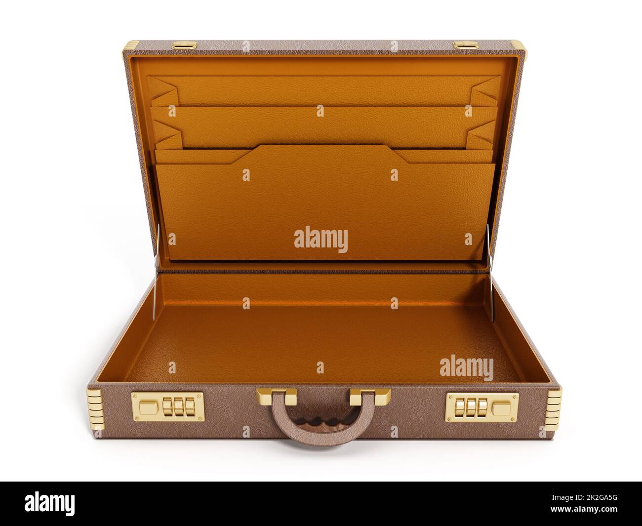 Open vintage briefcase Stock Photo - Alamy
