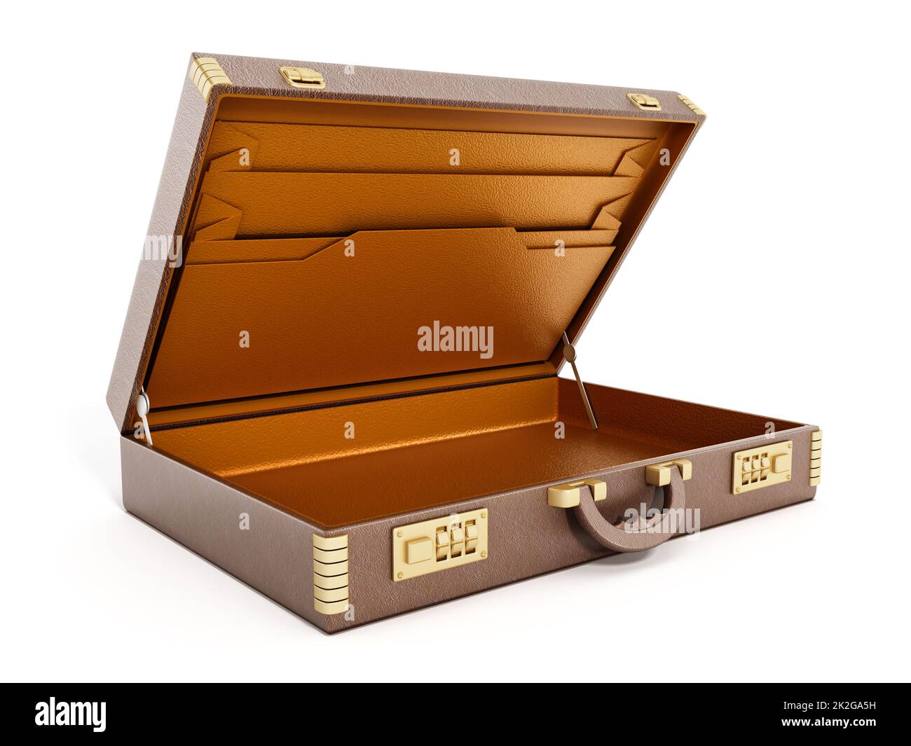 Open vintage briefcase Stock Photo - Alamy