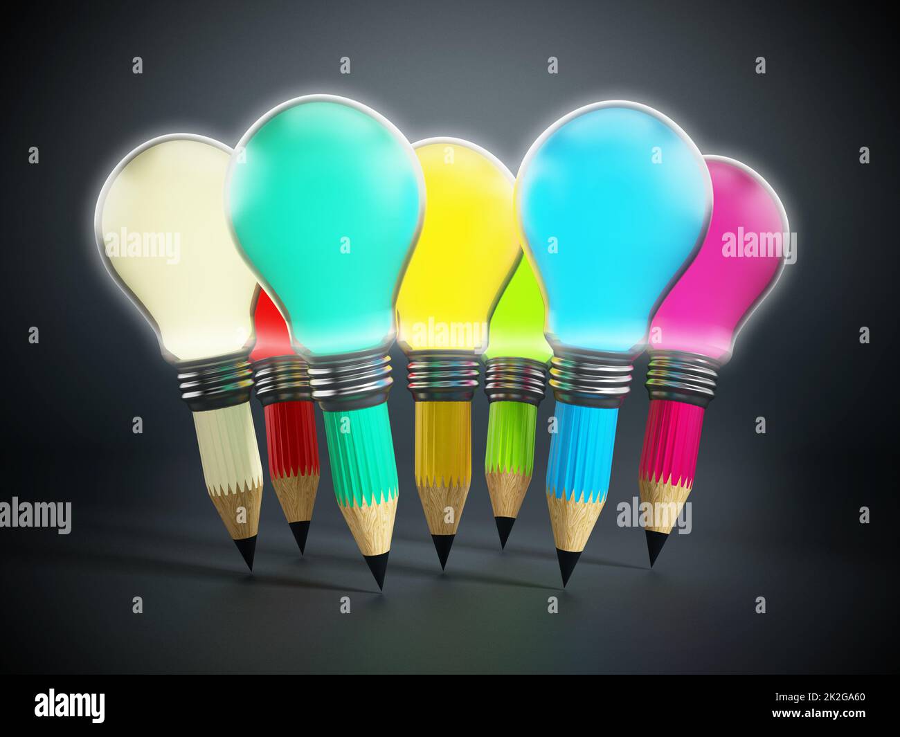 Light bulb turning on black hi-res stock photography and images - Alamy