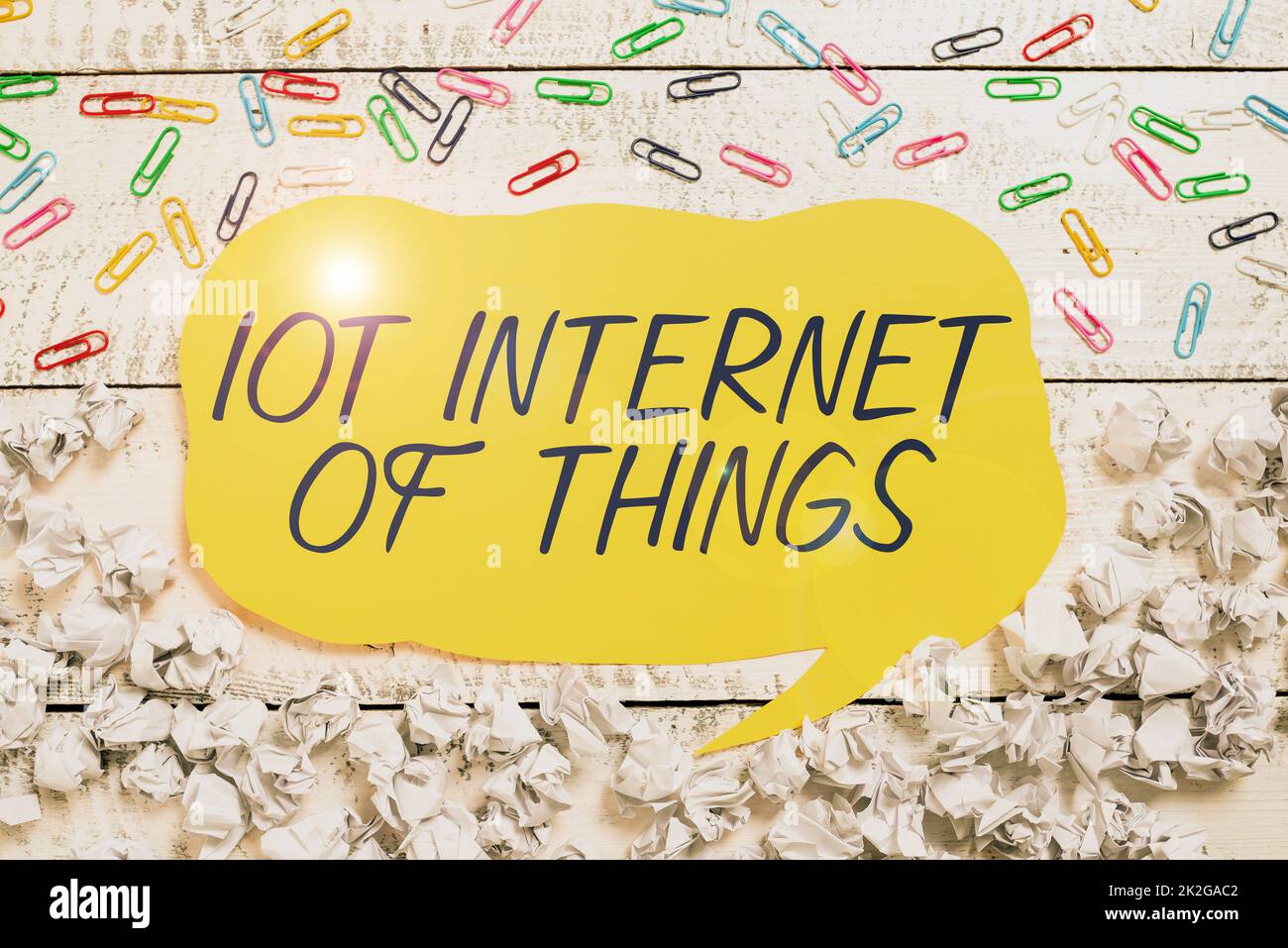 Sign displaying Iot Internet Of Things. Conceptual photo Network of ...