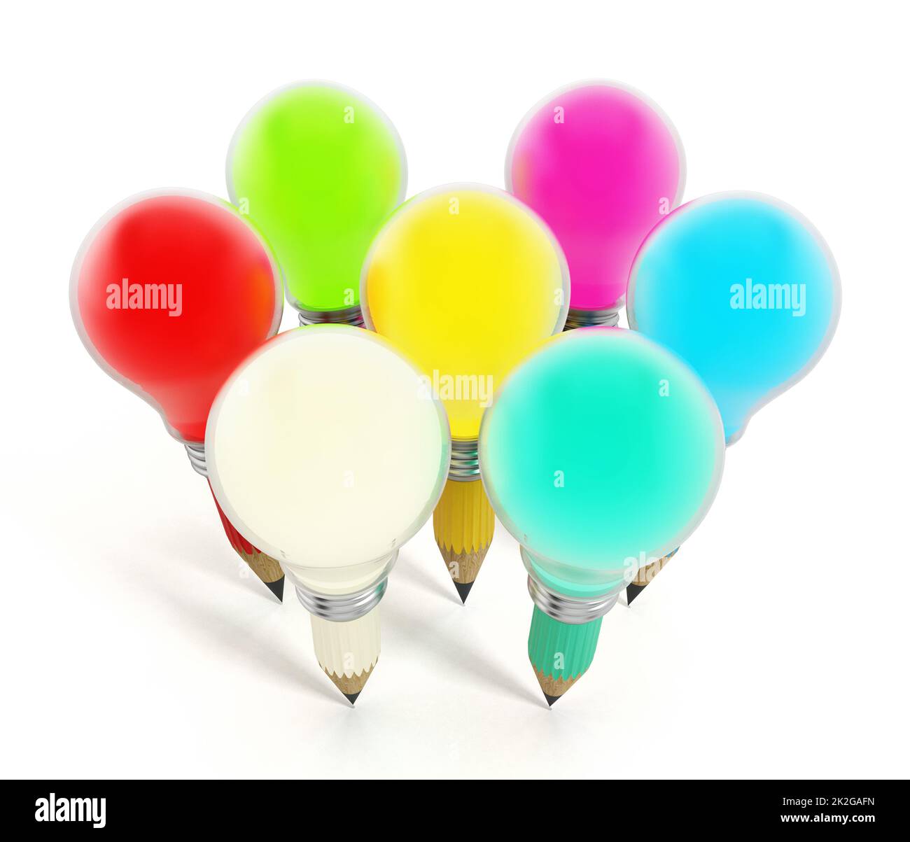 Creativity colored pencils Cut Out Stock Images & Pictures - Alamy