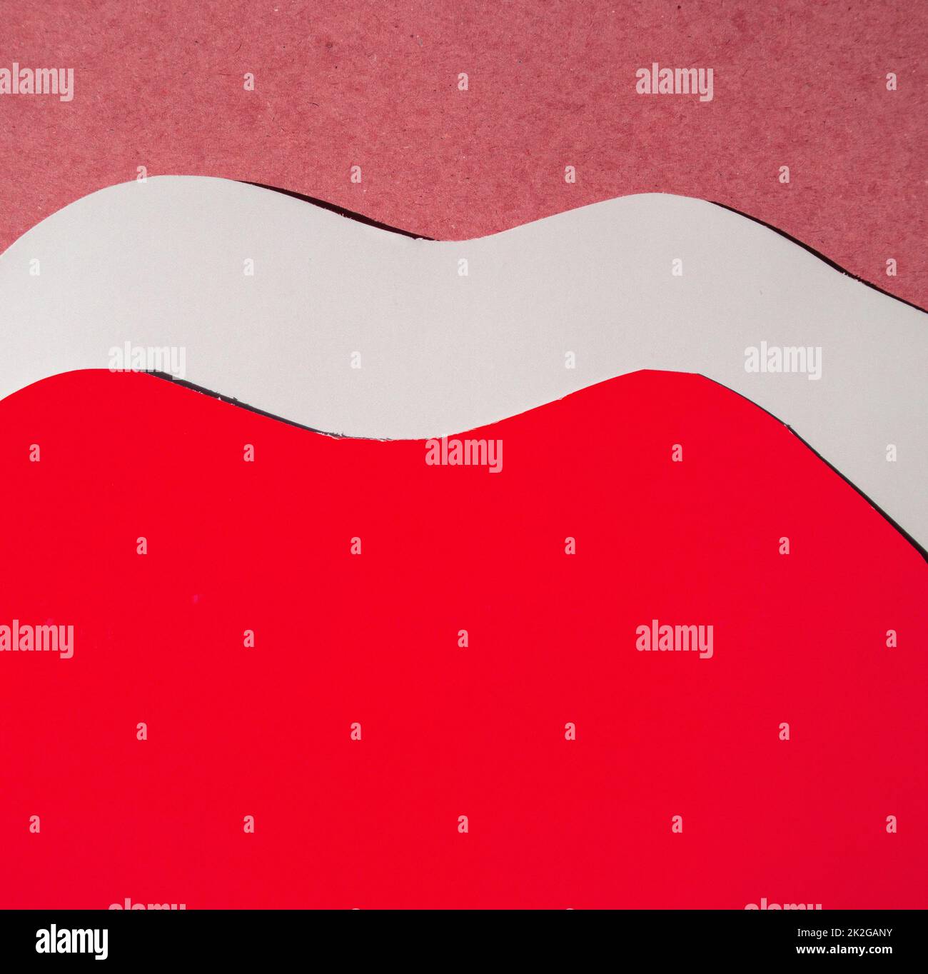 Conceptual art of paper crafts design, mountains, hills, waves ...