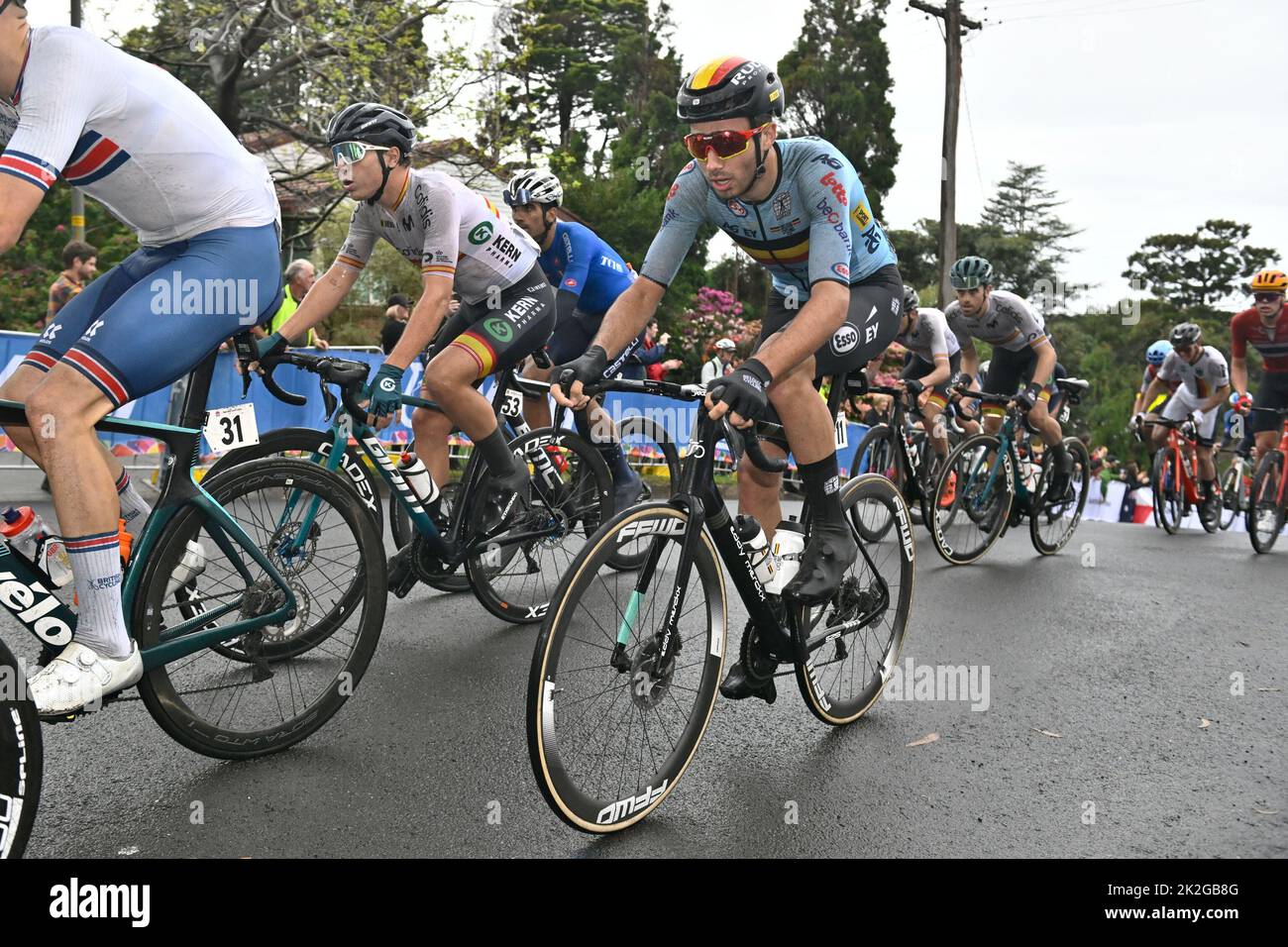 Belgian Vito Braet pictured in action during the U23 men road race at ...