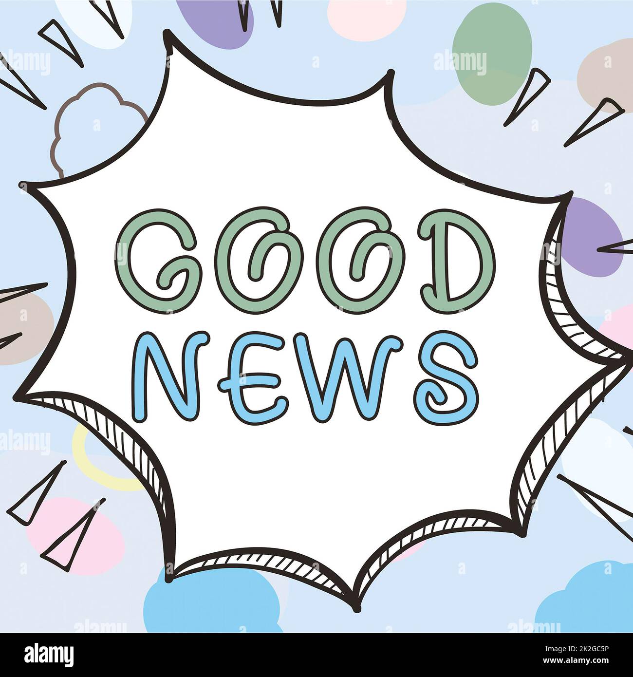 Handwriting text Good News. Word Written on Someone or something ...