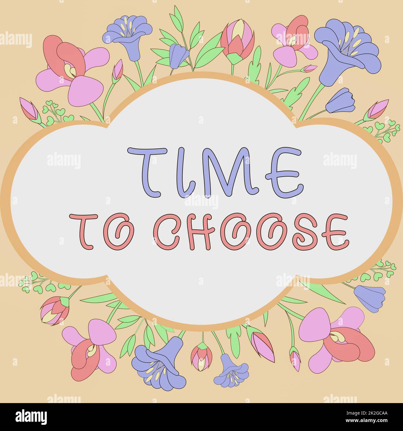 Conceptual display Time To ChooseJudging the merits of multiple options ...