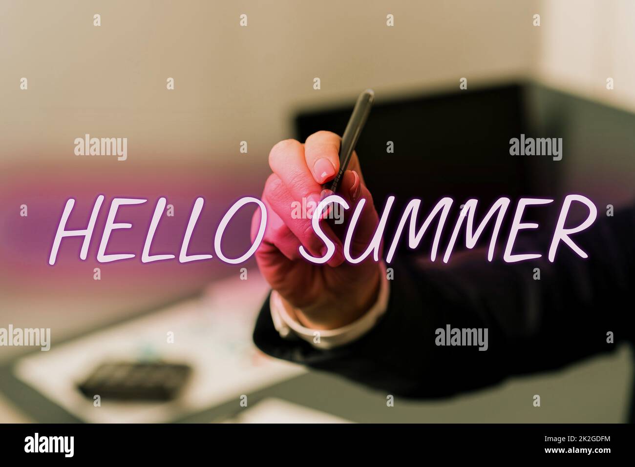 Conceptual display Hello Summer. Business overview Welcoming the ...