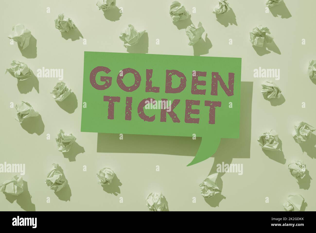 Conceptual caption Golden Ticket. Business idea Rain Check Access VIP ...