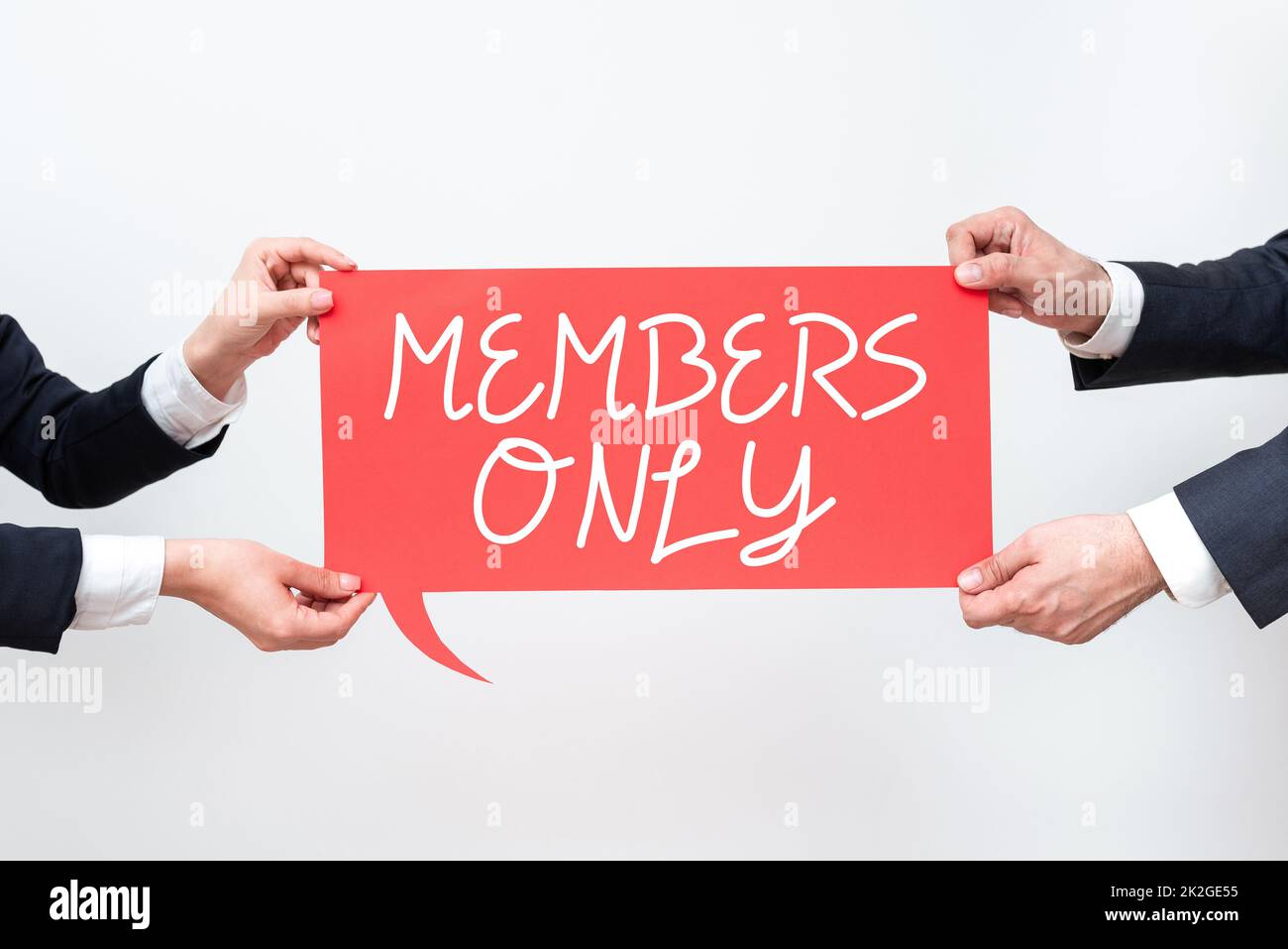 Inspiration showing sign Members Only. Word for Limited to an ...