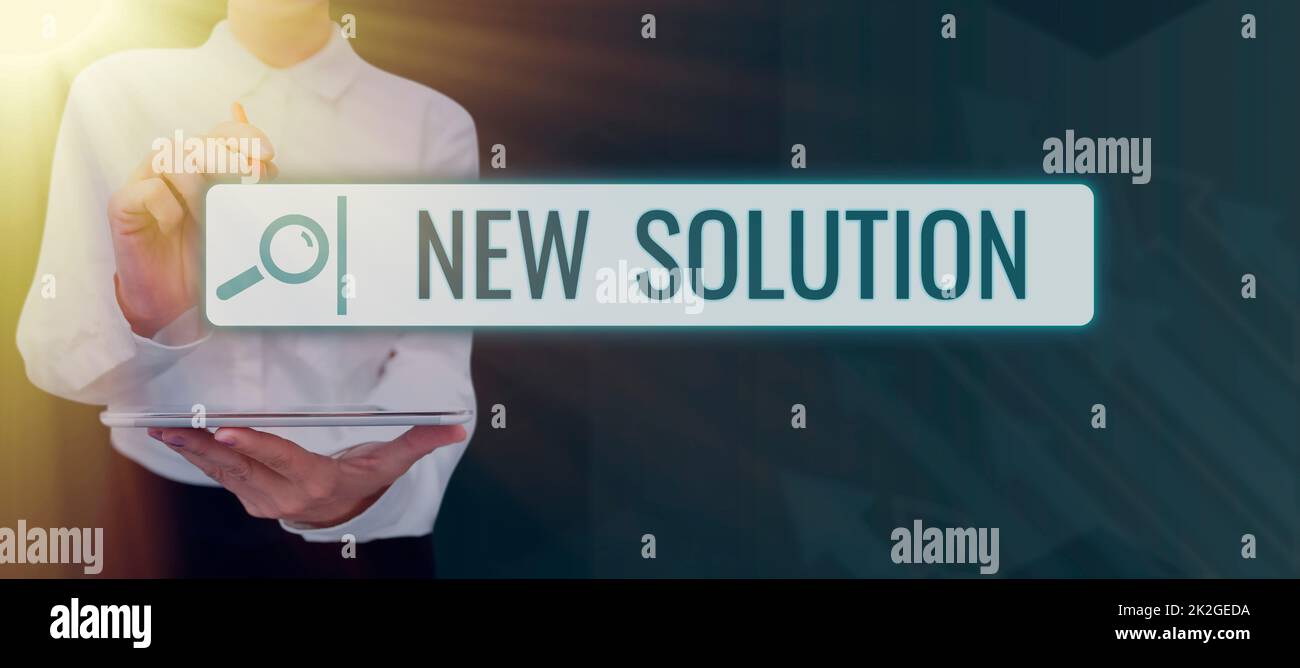 Conceptual caption solution hi-res stock photography and images - Alamy