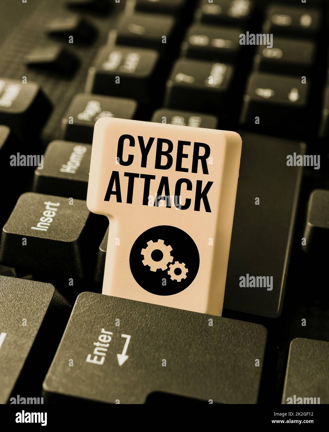 Conceptual caption Cyber Attack. Business idea An attempt by hackers to ...