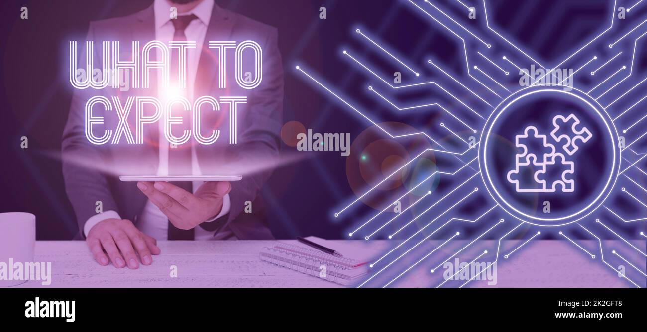 Sign displaying What To ExpectConfusion about the belief of what will ...