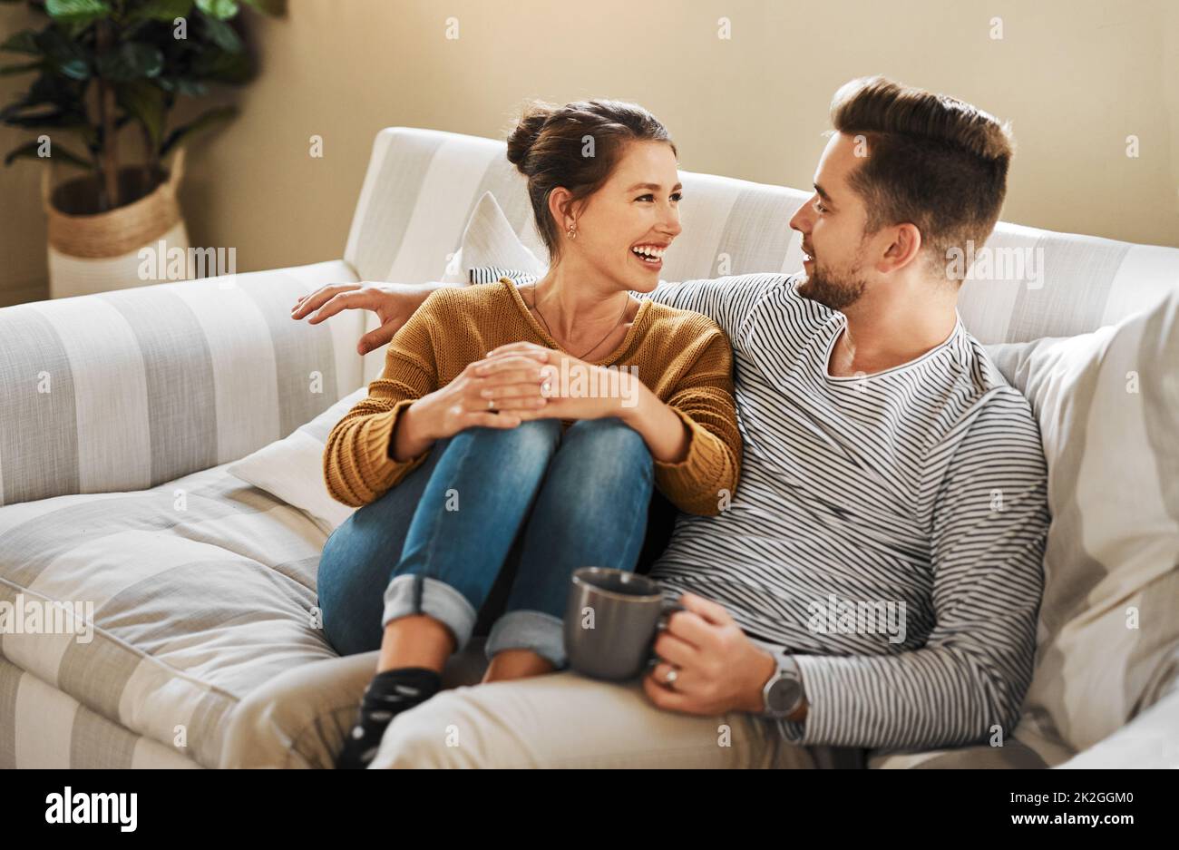 Two women talking sofa communication hi-res stock photography and ...