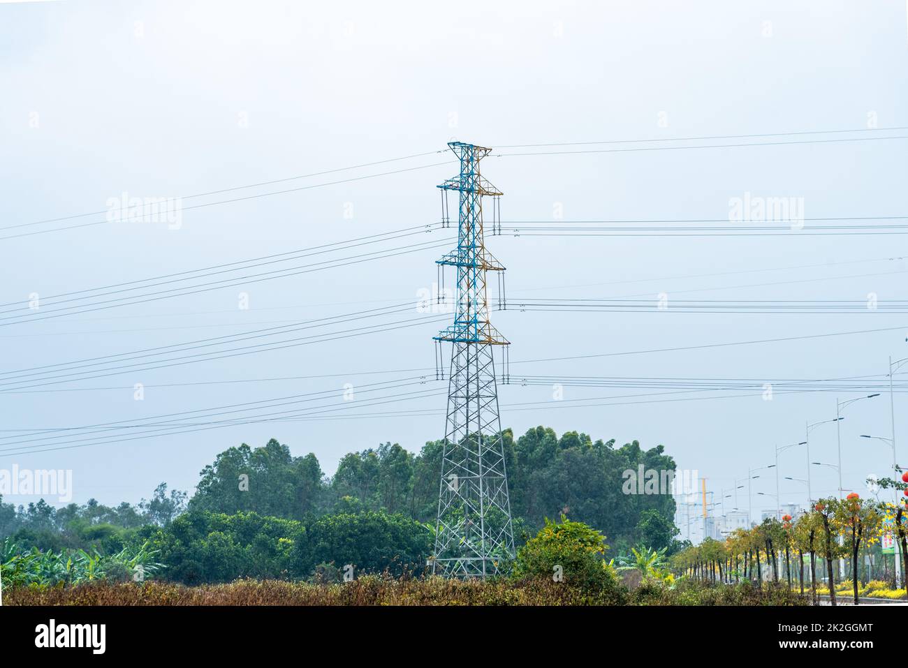 High voltage transmission tower Stock Photo - Alamy