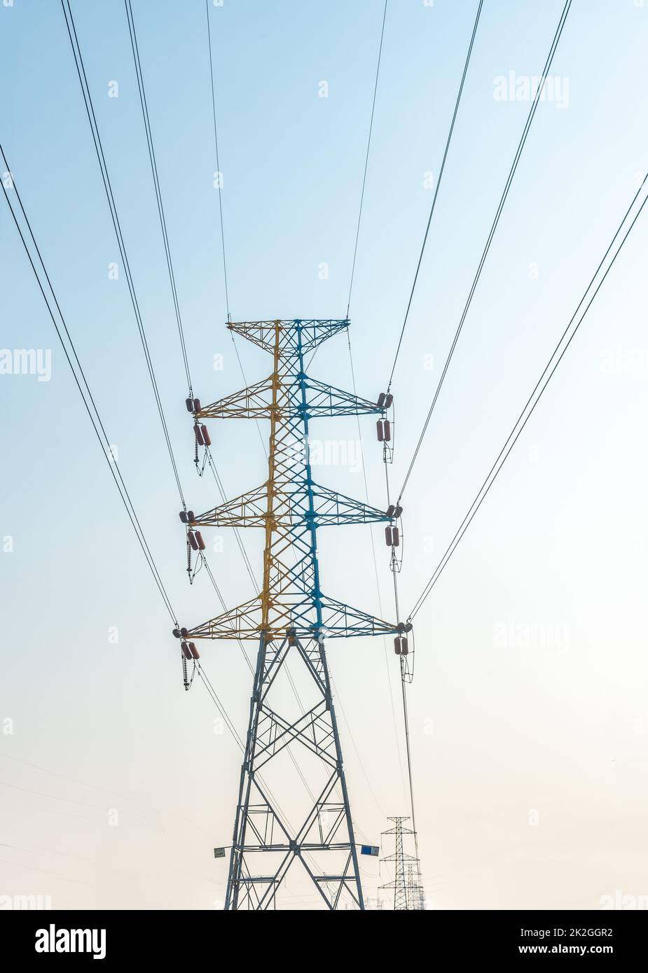 High voltage transmission tower Stock Photo - Alamy