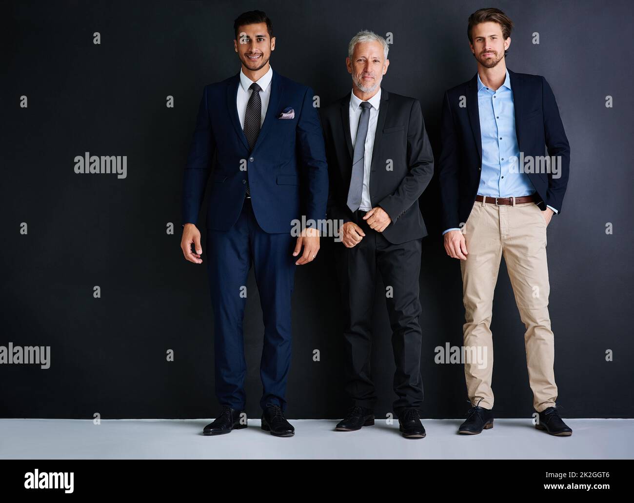 Three is the magic number for success. Studio portrait of three ...