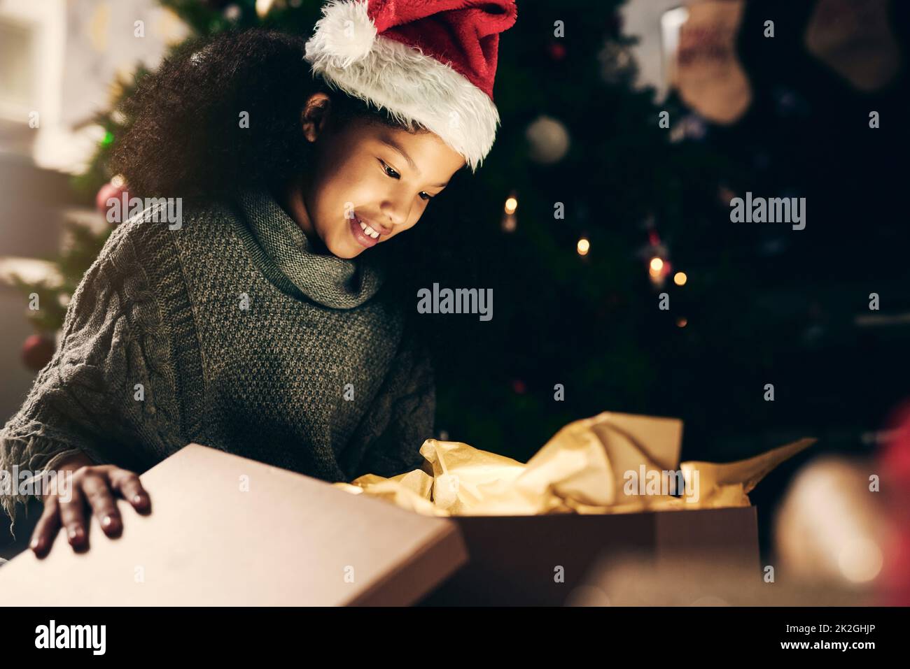 Kid Opening Present Excited