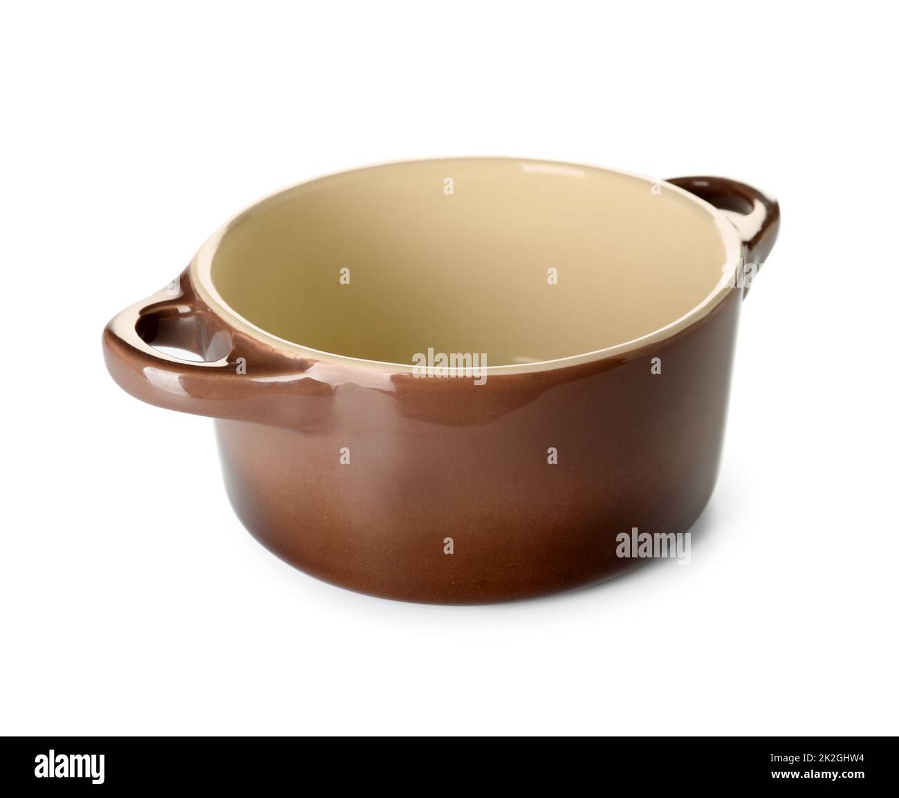 Ceramic pot isolated on white background Stock Photo - Alamy