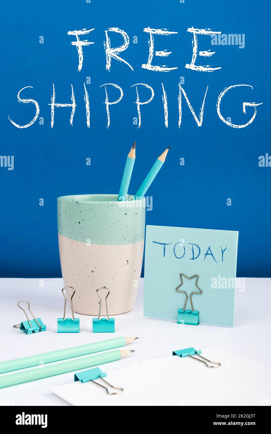 Conceptual display Free Shipping. Concept meaning Freight Cargo ...