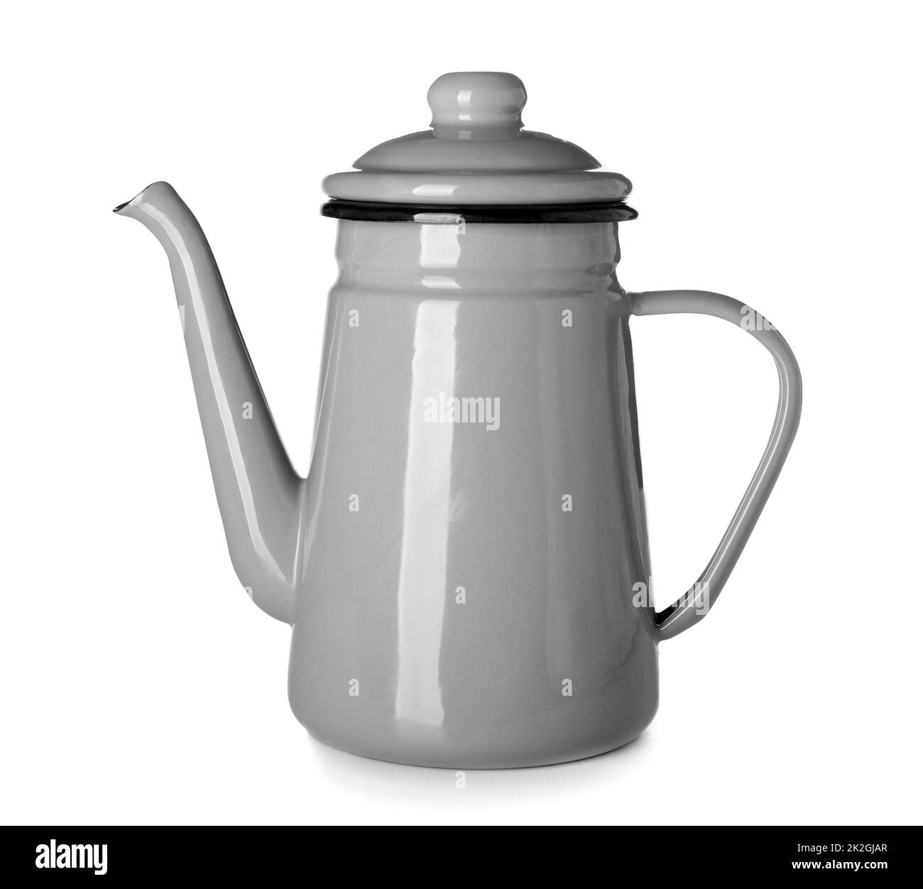 Stylish teapot isolated on white background Stock Photo - Alamy