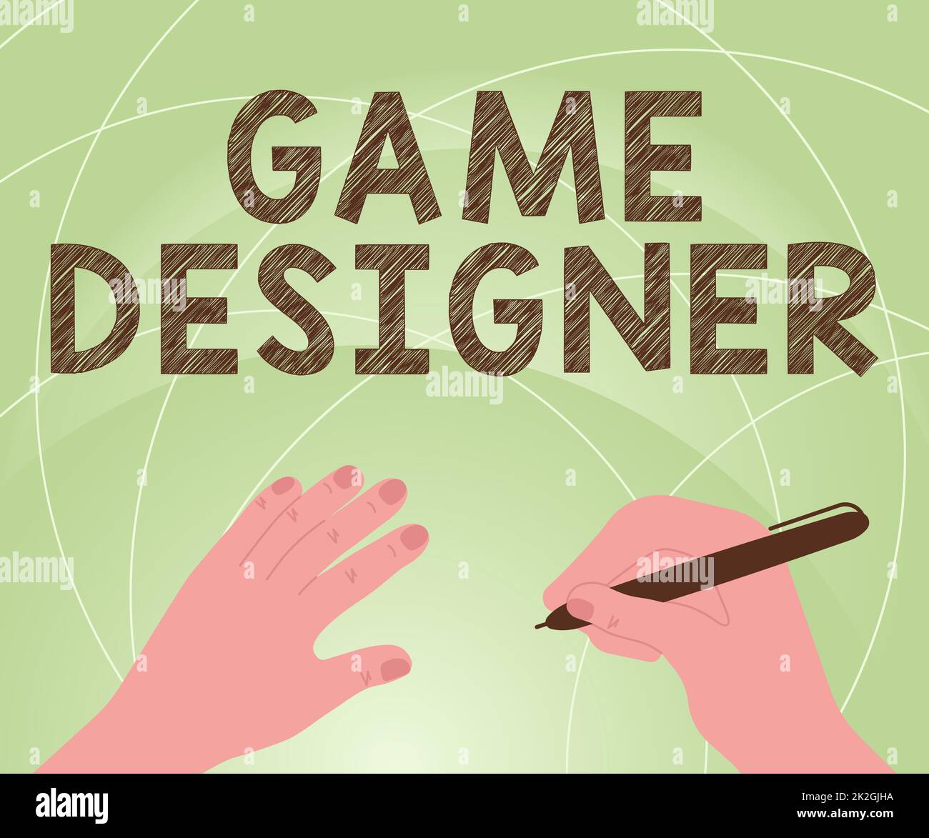 Sign displaying Game Designer. Concept meaning Campaigner Pixel Scripting Programmers Consoles ...