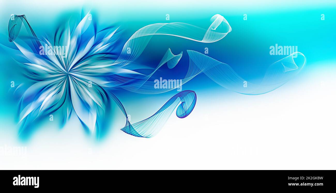 Abstract Blue Flower Stock Photo - Alamy