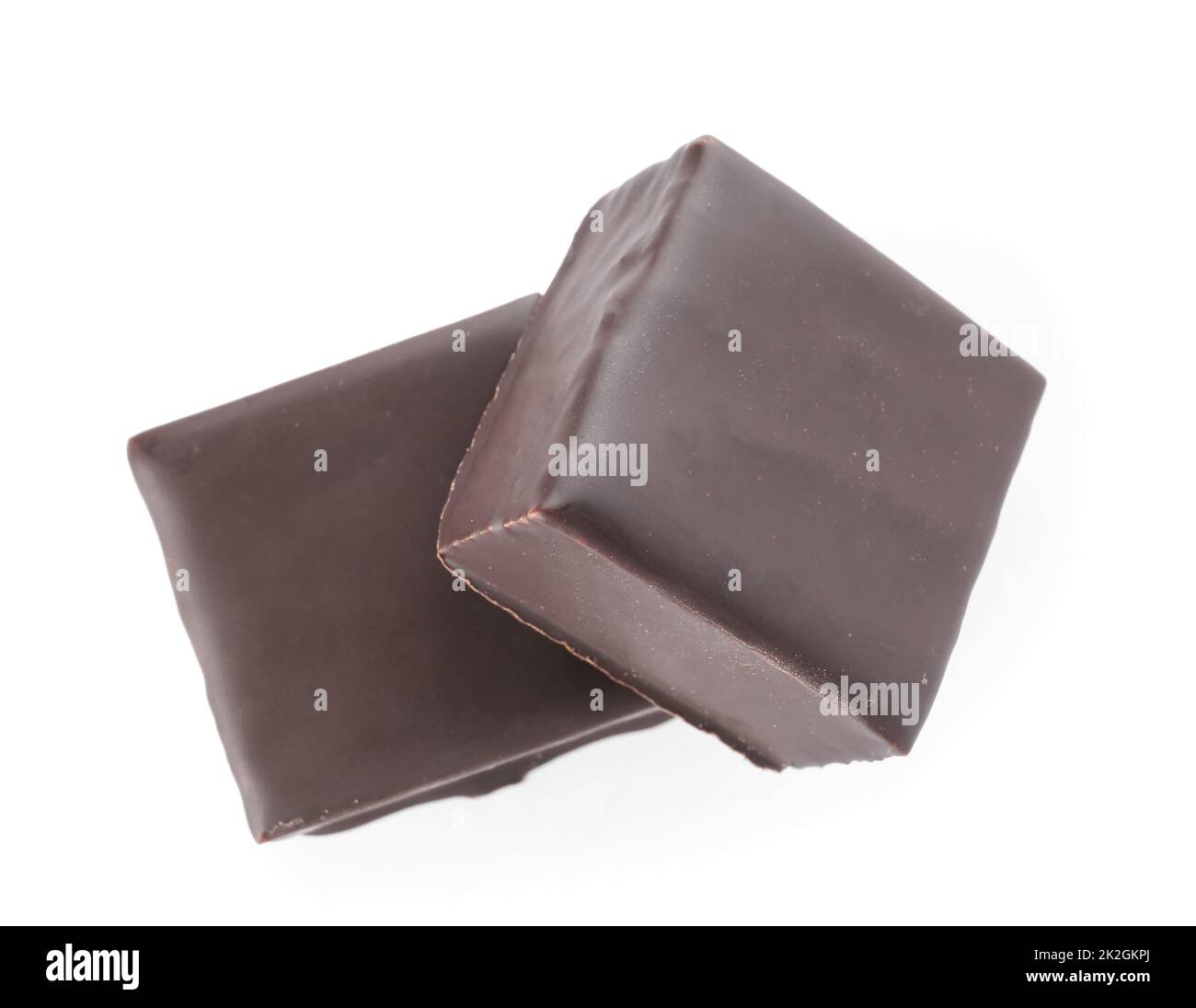 Tasty bird's milk candies on white background Stock Photo - Alamy