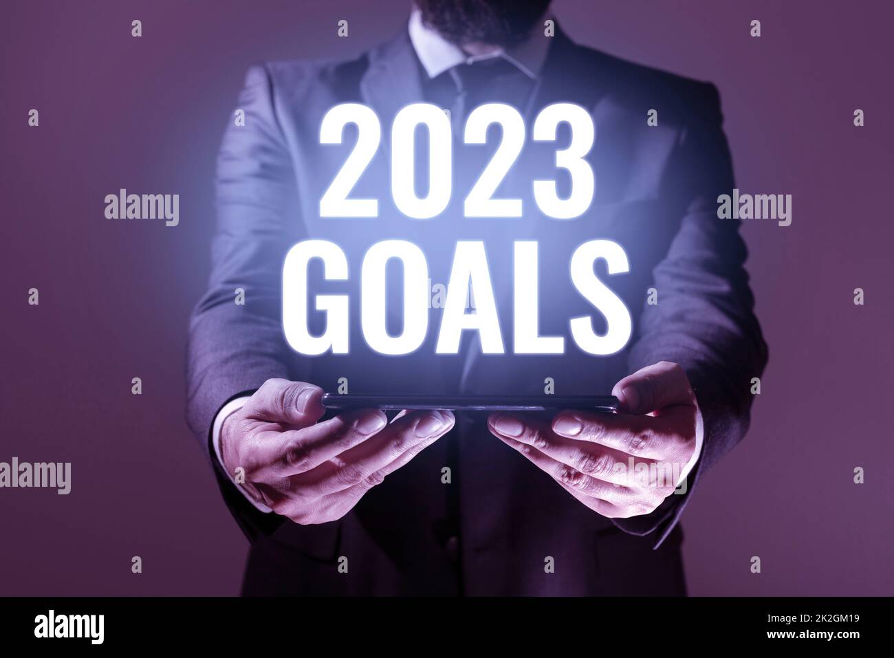 Text showing inspiration 2023 Goals. Word for A plan to do for ...