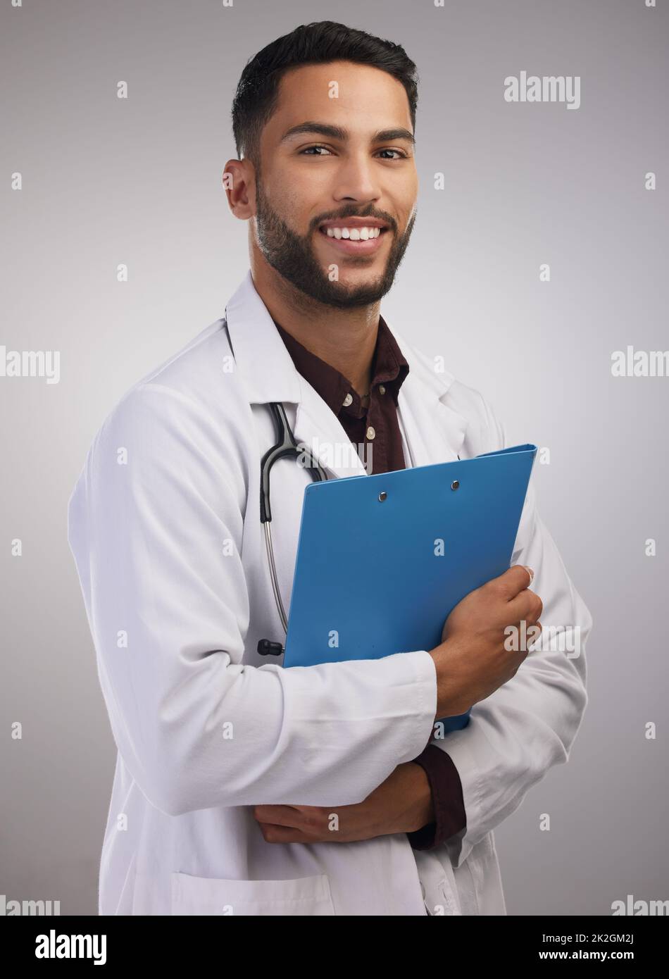 I was always meant to be a doctor. Shot of a handsome young doctor ...