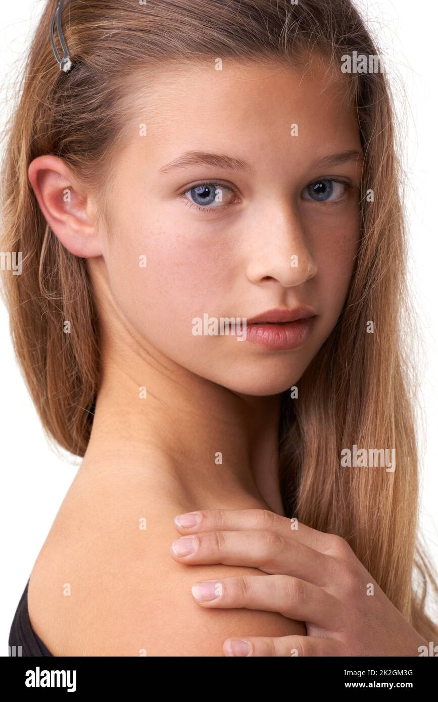 Happy demure hi-res stock photography and images - Alamy