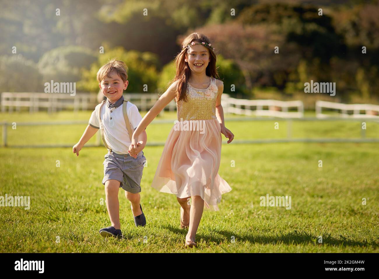 Family running across field together hi-res stock photography and ...
