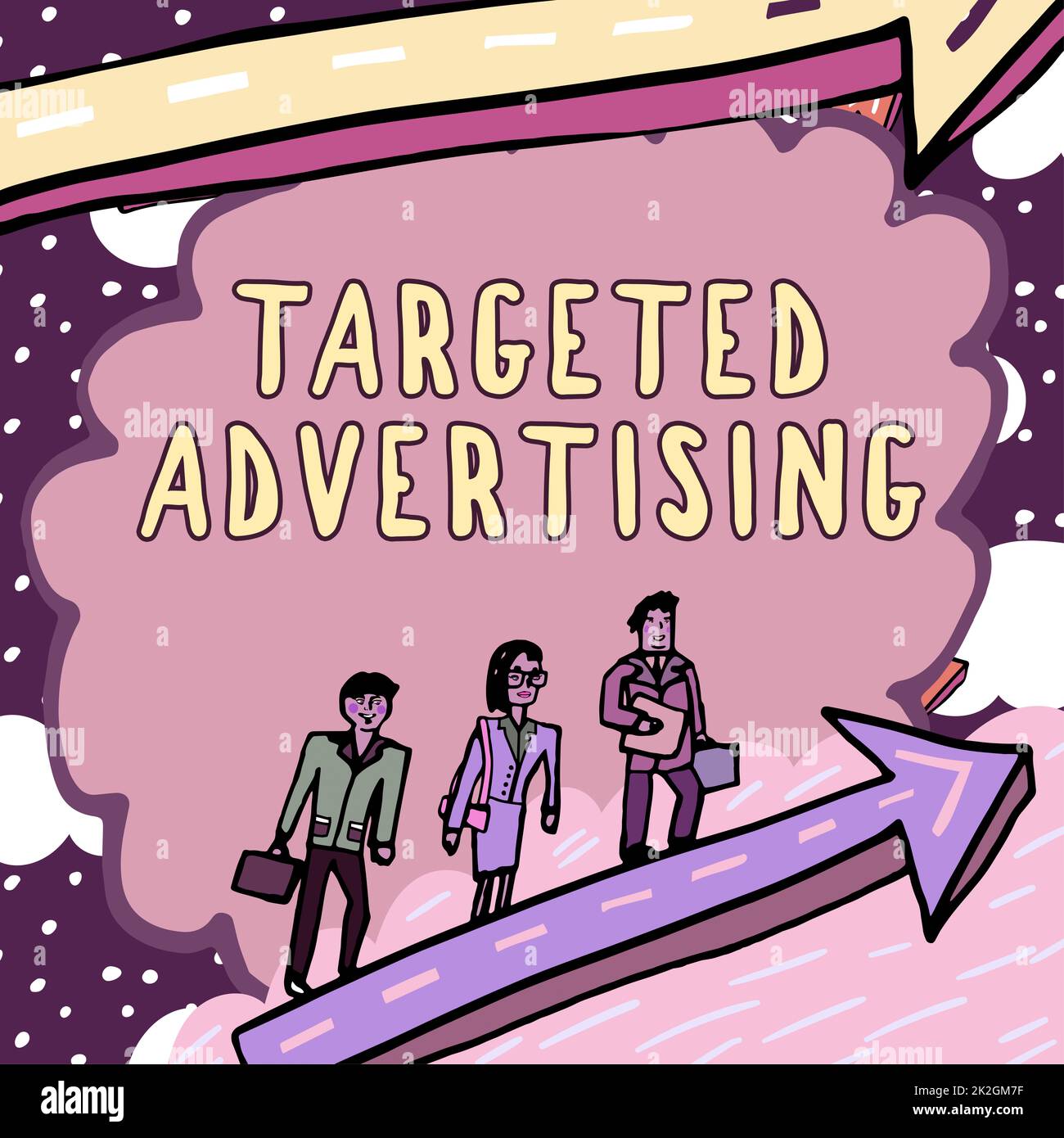 Conceptual display Targeted Advertising. Word for Online Advertisement ...