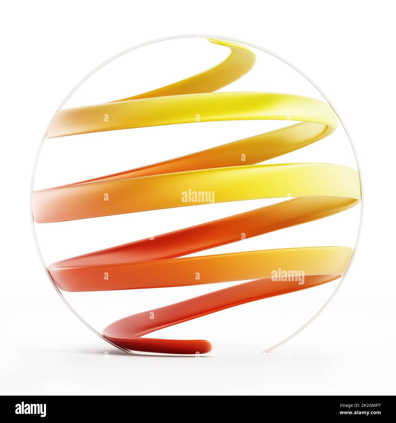 Abstract helix shape inside a circle Stock Photo - Alamy