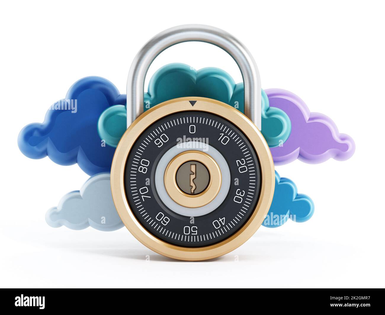 Combination lock and clouds Stock Photo - Alamy