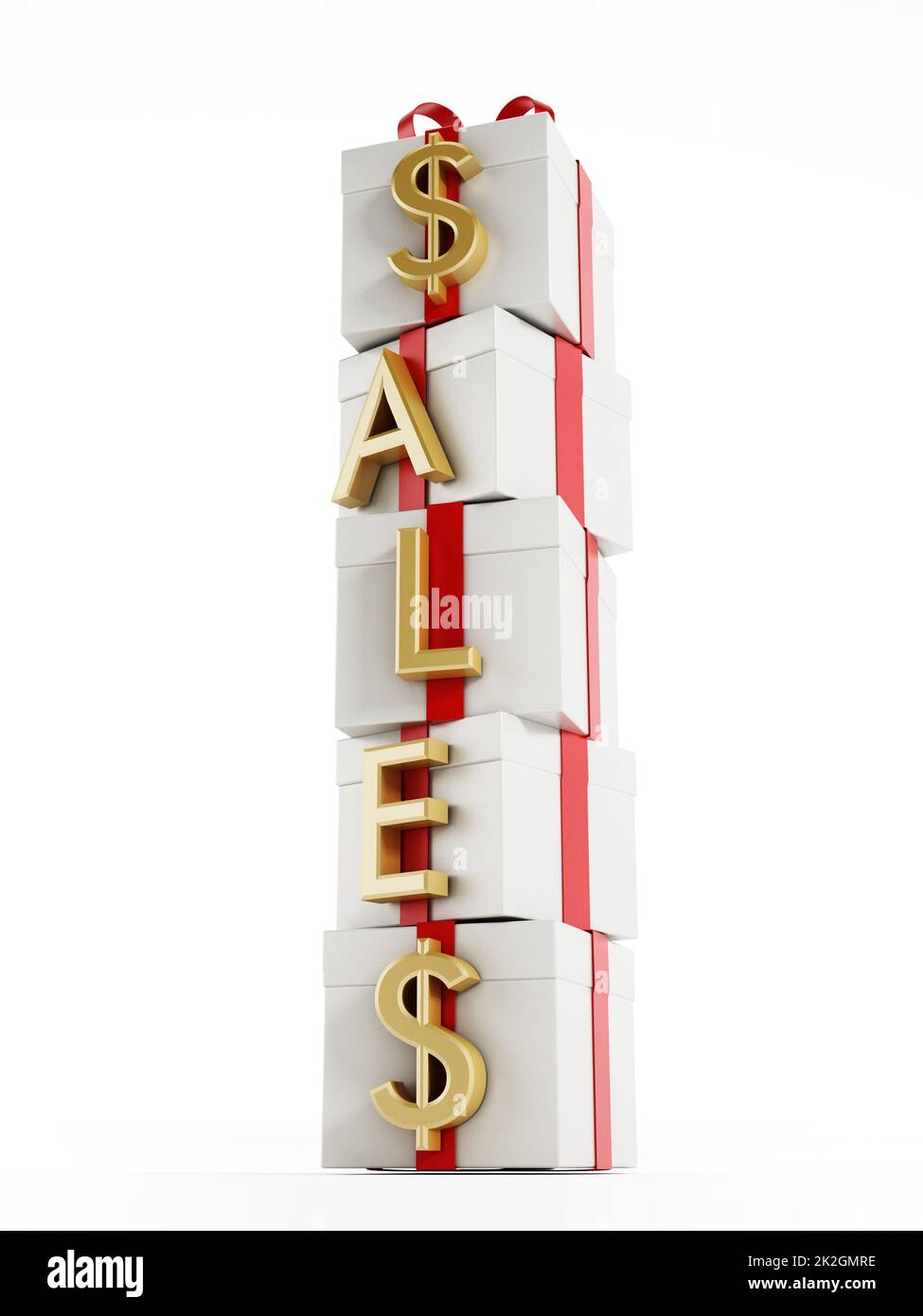 Stacked gift boxes isolated on white background Stock Photo - Alamy