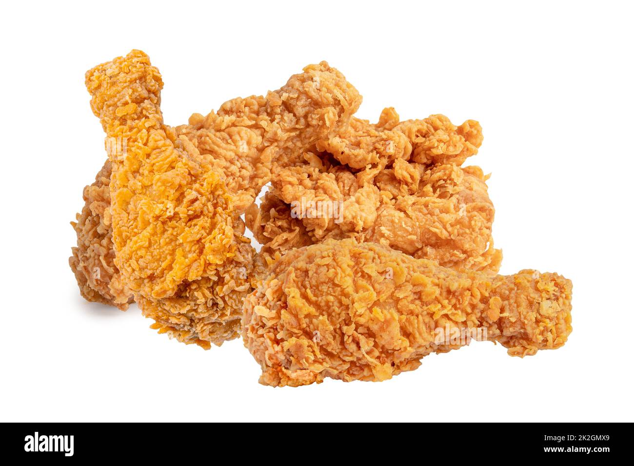 Fried chicken leg drumstick isolated on whiFried chicken leg drumstick ...