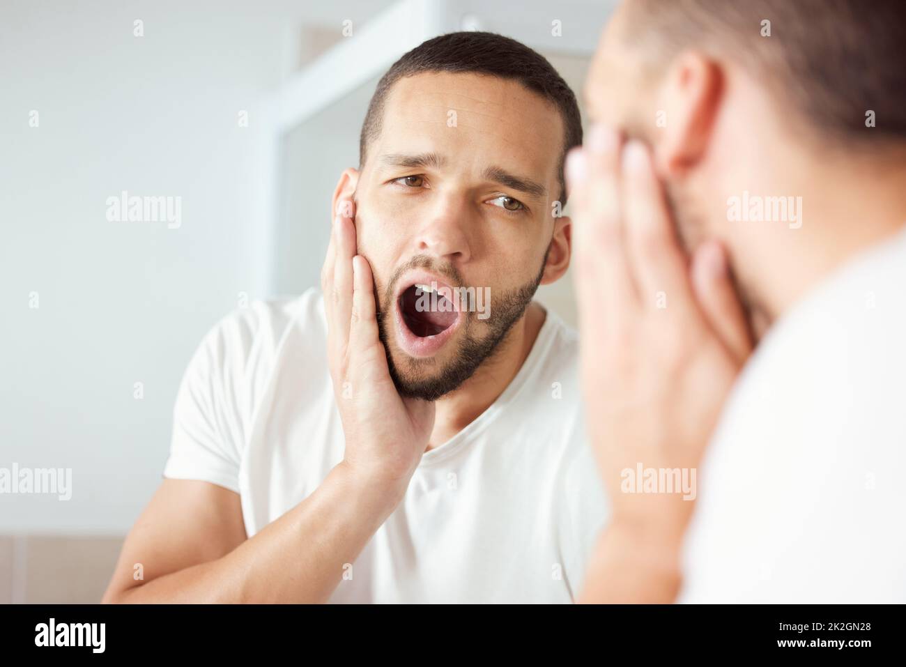 Man Reflection In Mirror