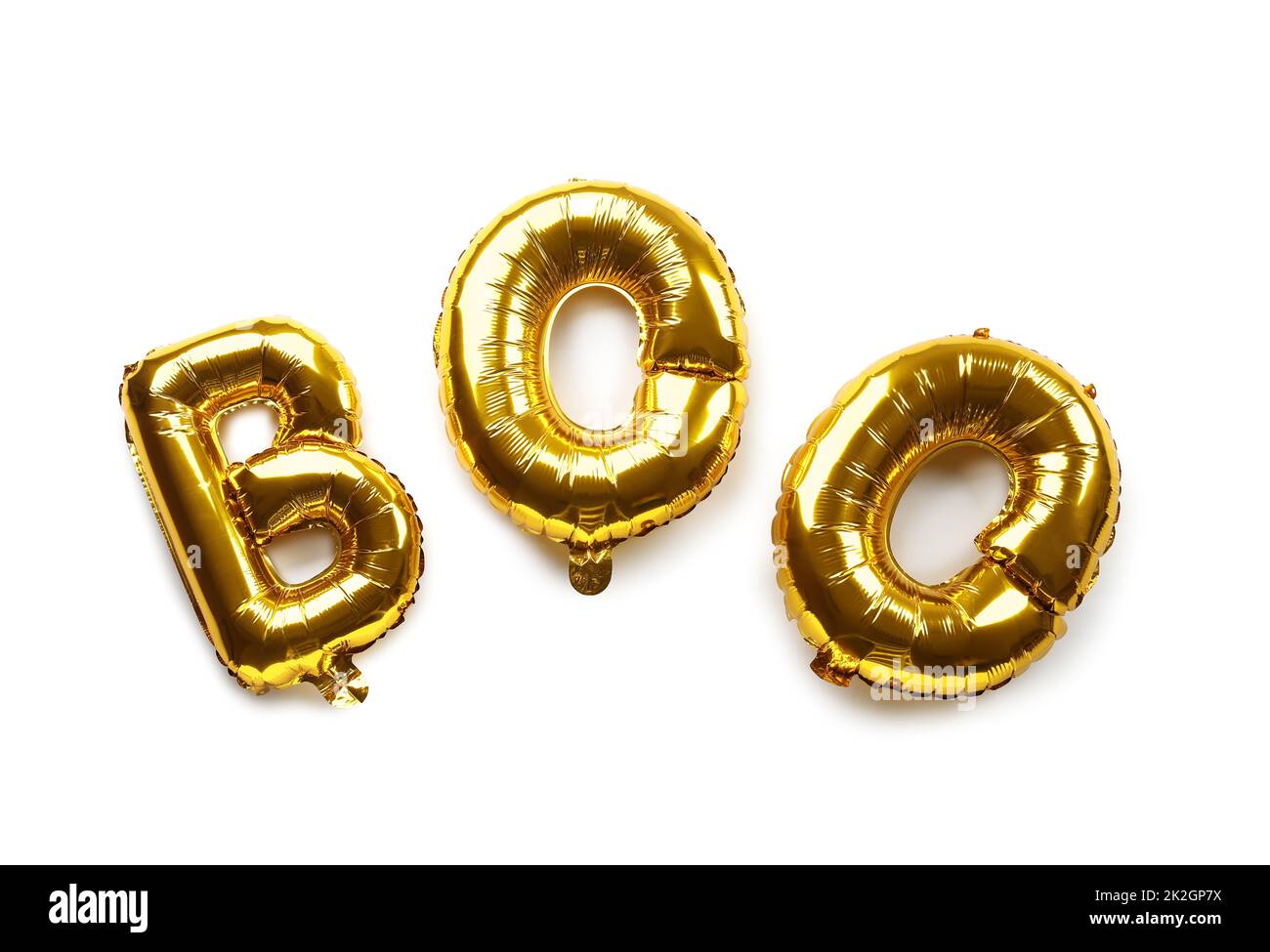 Word BOO made of balloons on white background. Halloween celebration ...