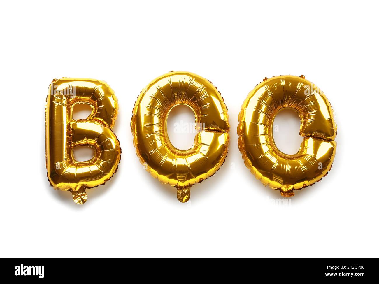 Word BOO made of balloons on white background. Halloween celebration ...