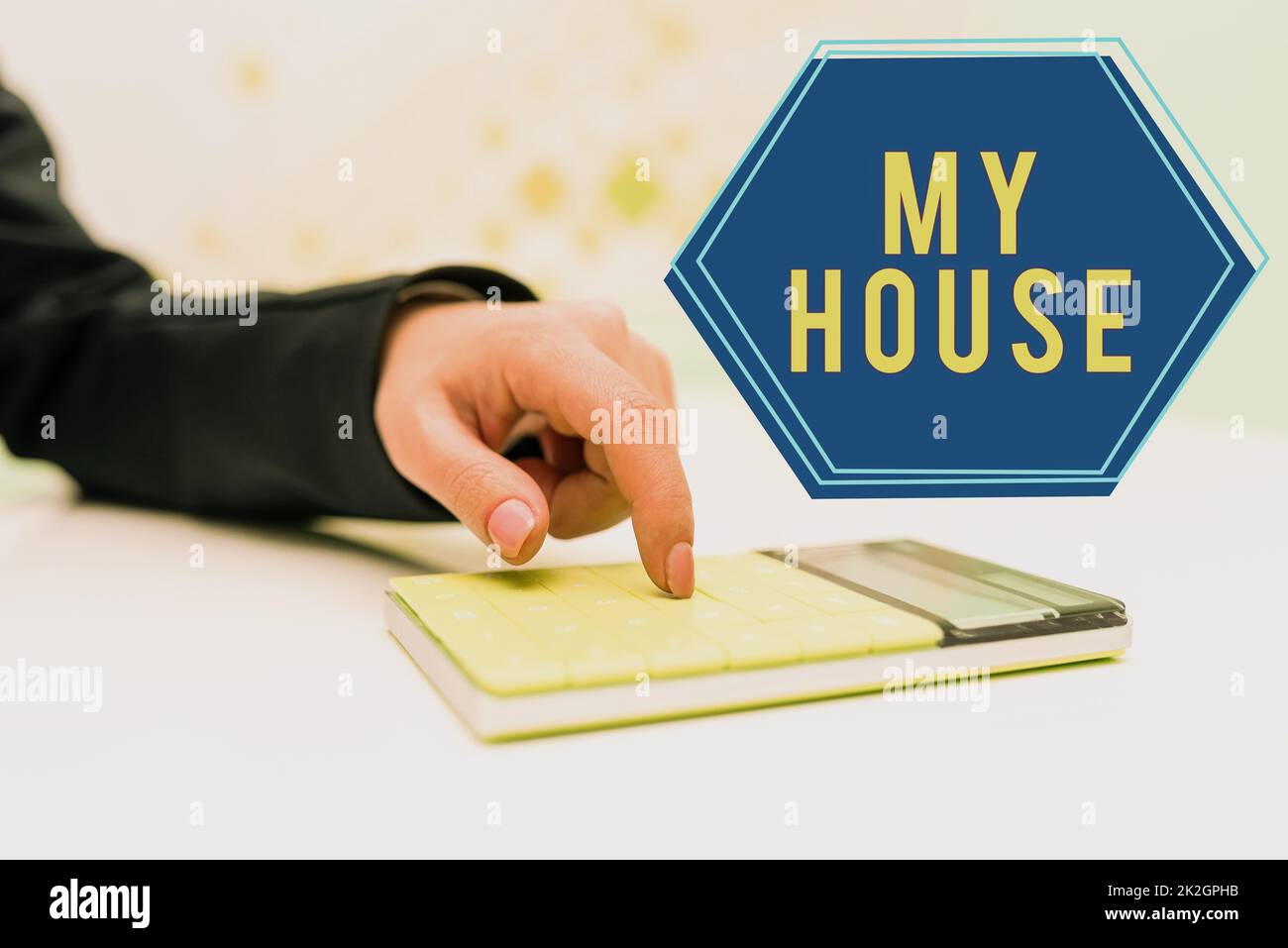 Writing displaying text My House. Concept meaning A place or building ...