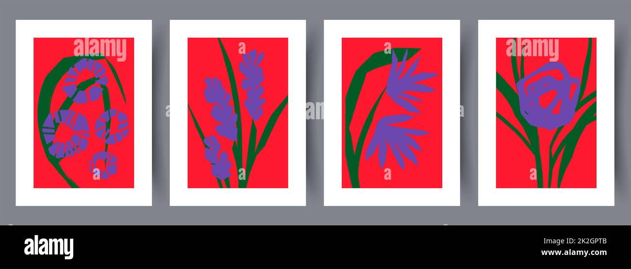 Printable wall art vector poster set vector Stock Photo - Alamy