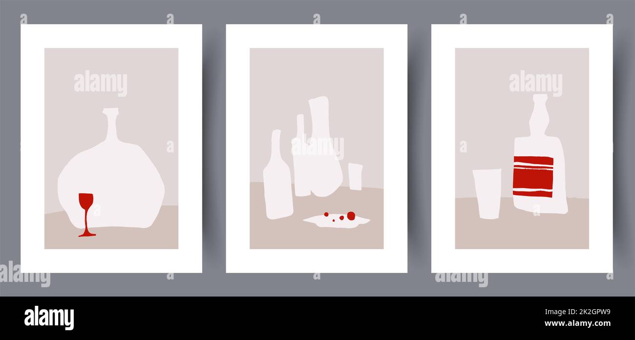 Printable wall art vector poster set vector Stock Photo - Alamy