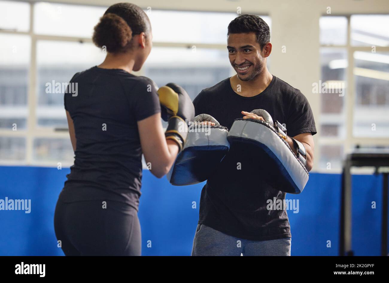 I want to see you fight with all your strength. Shot of a young man ...