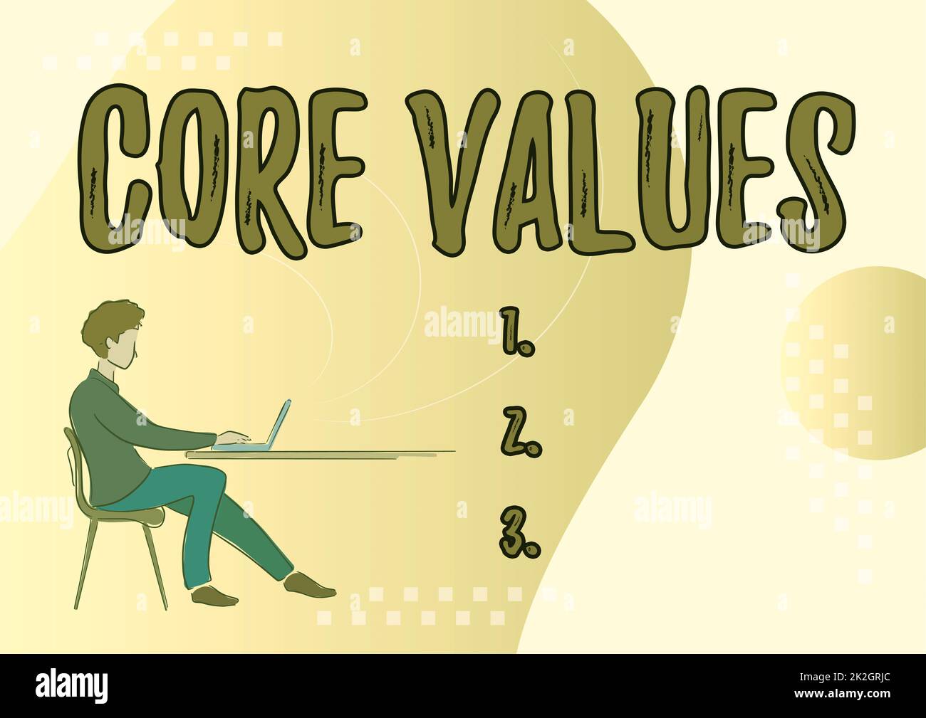 Hand writing sign Core Values, Conceptual photo belief person or ...