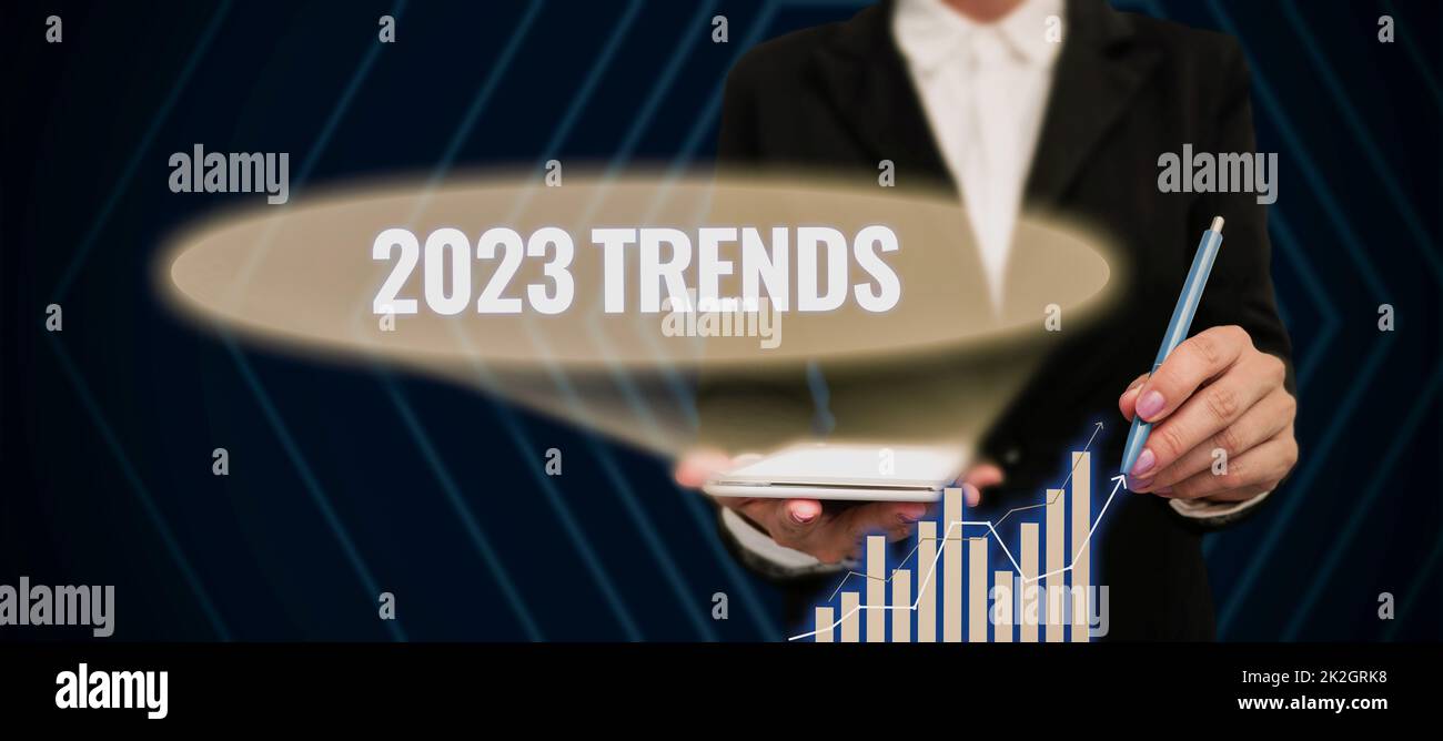 Inspiration showing sign 2023 Trends. Business idea things that is ...