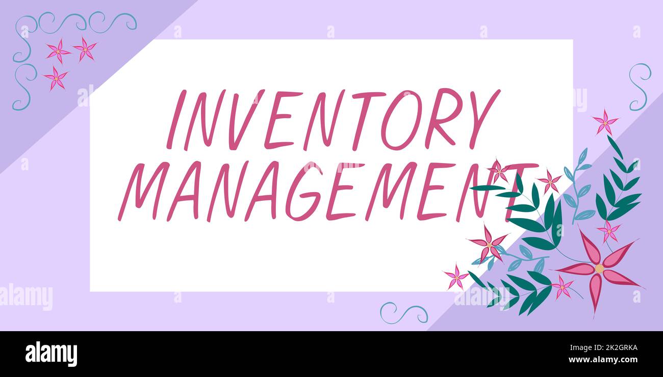 Sign displaying Inventory Management. Internet Concept Overseeing ...