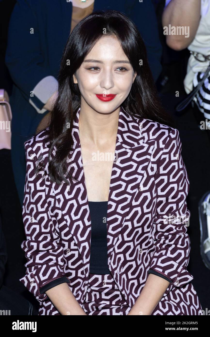 SHANGHAI, CHINA - SEPTEMBER 22, 2022 - Actress Tong Liya attends the SS 2023 Shanghai Fashion ...