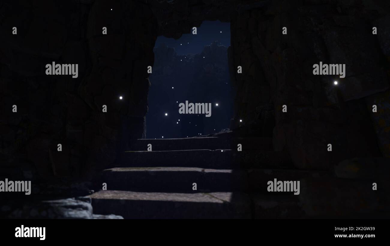 Flying Over Uneven Rocks Stock Photo - Alamy