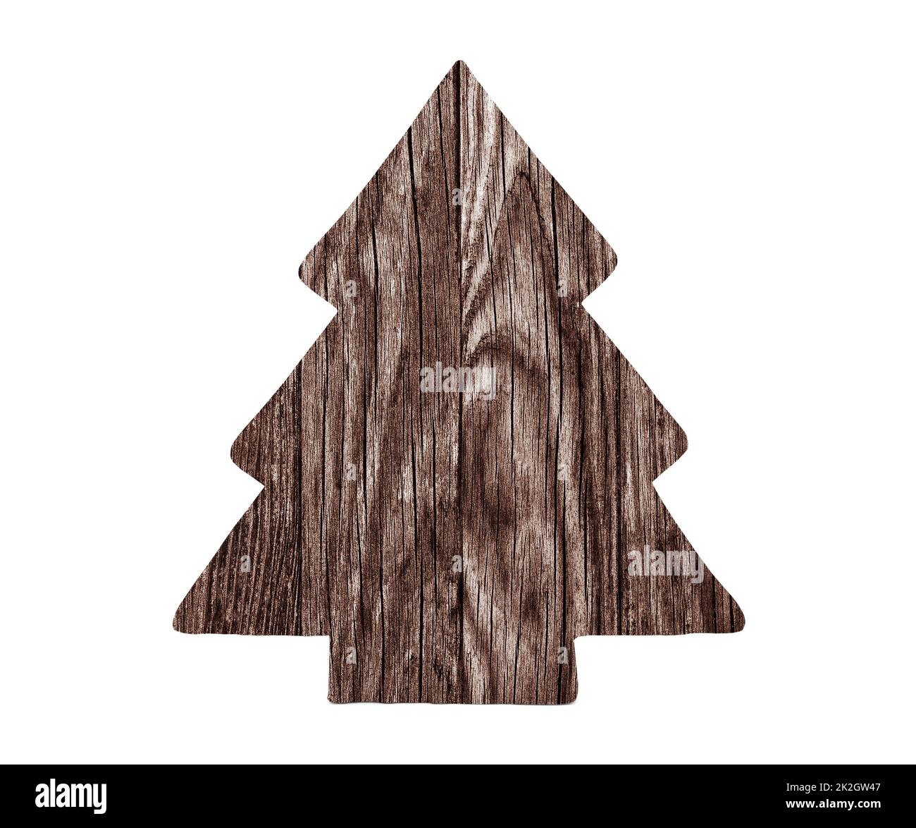 Wooden Christmas tree shape with clipping path Stock Photo - Alamy