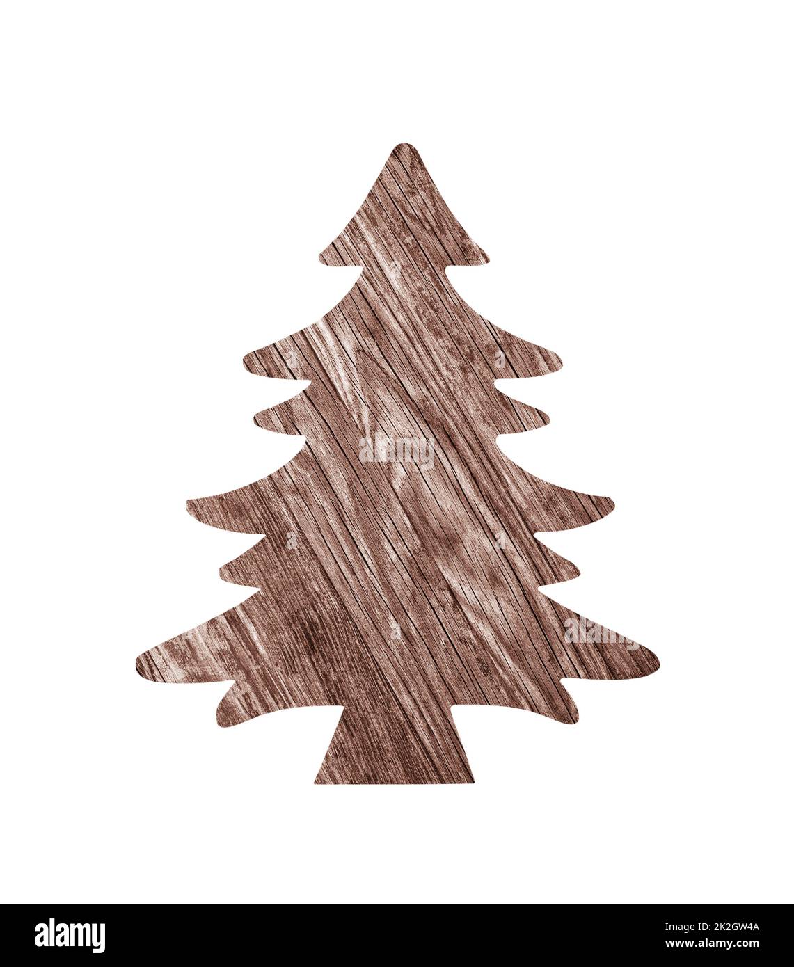Wooden Christmas tree shape with clipping path Stock Photo - Alamy